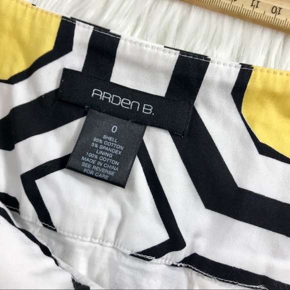 Arden B | Skirts | Arden B Yellow Black Mini Skirt | Poshmark